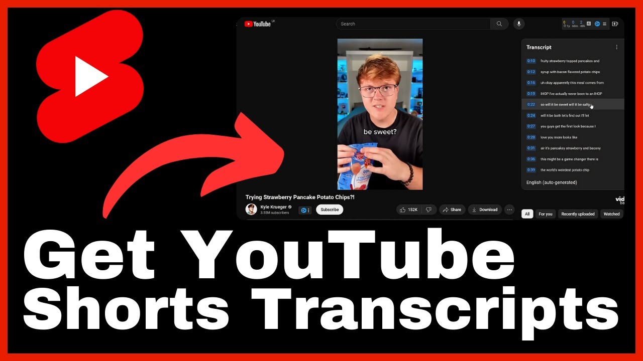 How To Get Youtube Shorts Transcripts Youtube