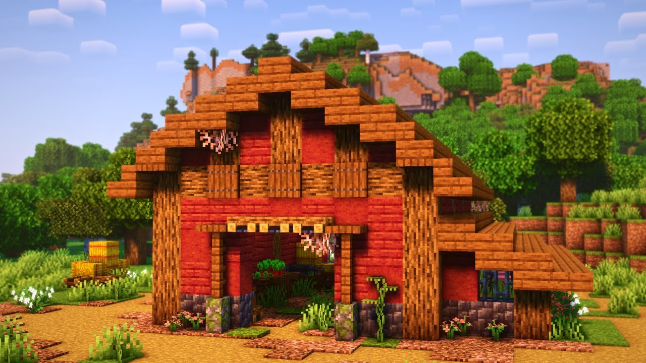 Minecraft How To Build A Cute Barn For Animals In 1 19 Easy Survival