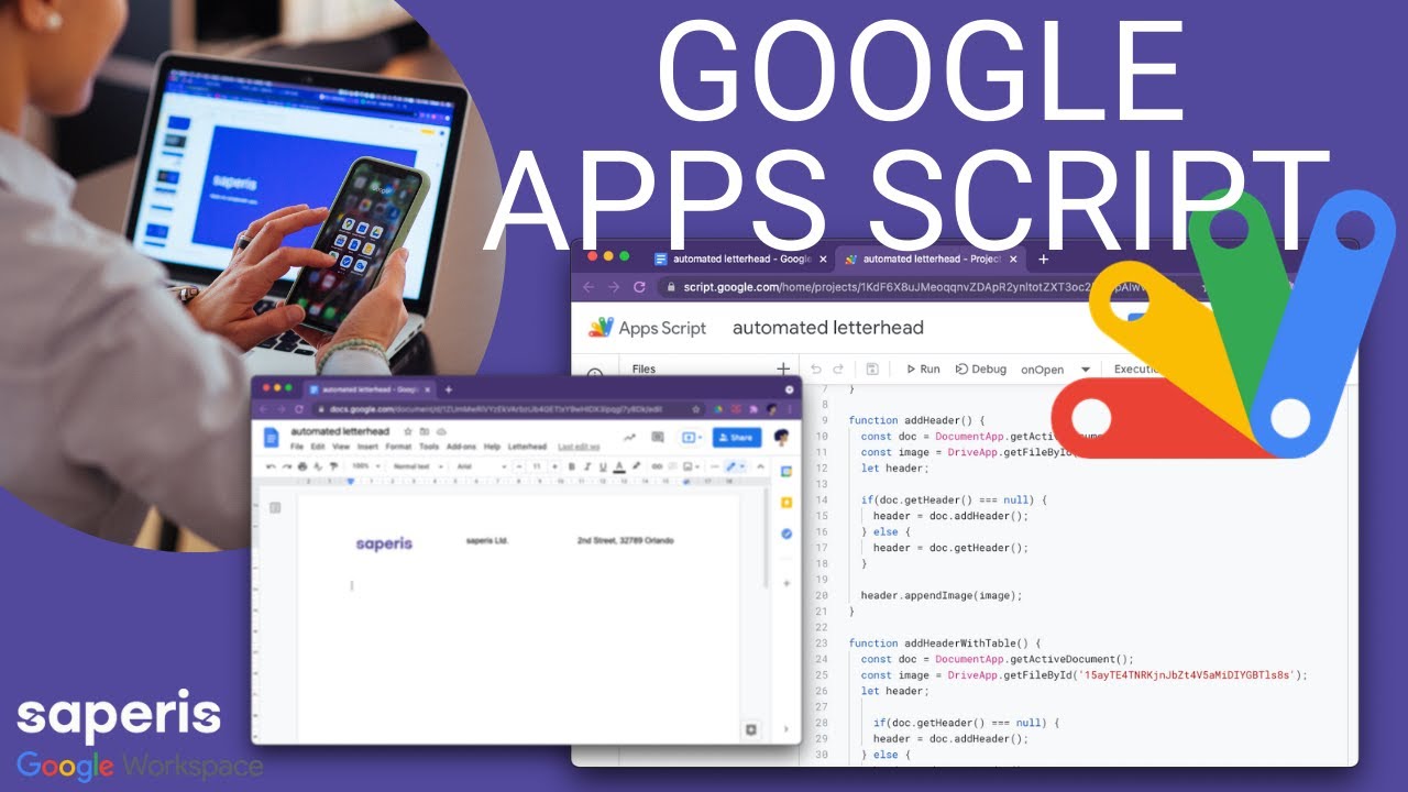 Google Apps Script Tutorial Letterhead In Google Docs Youtube