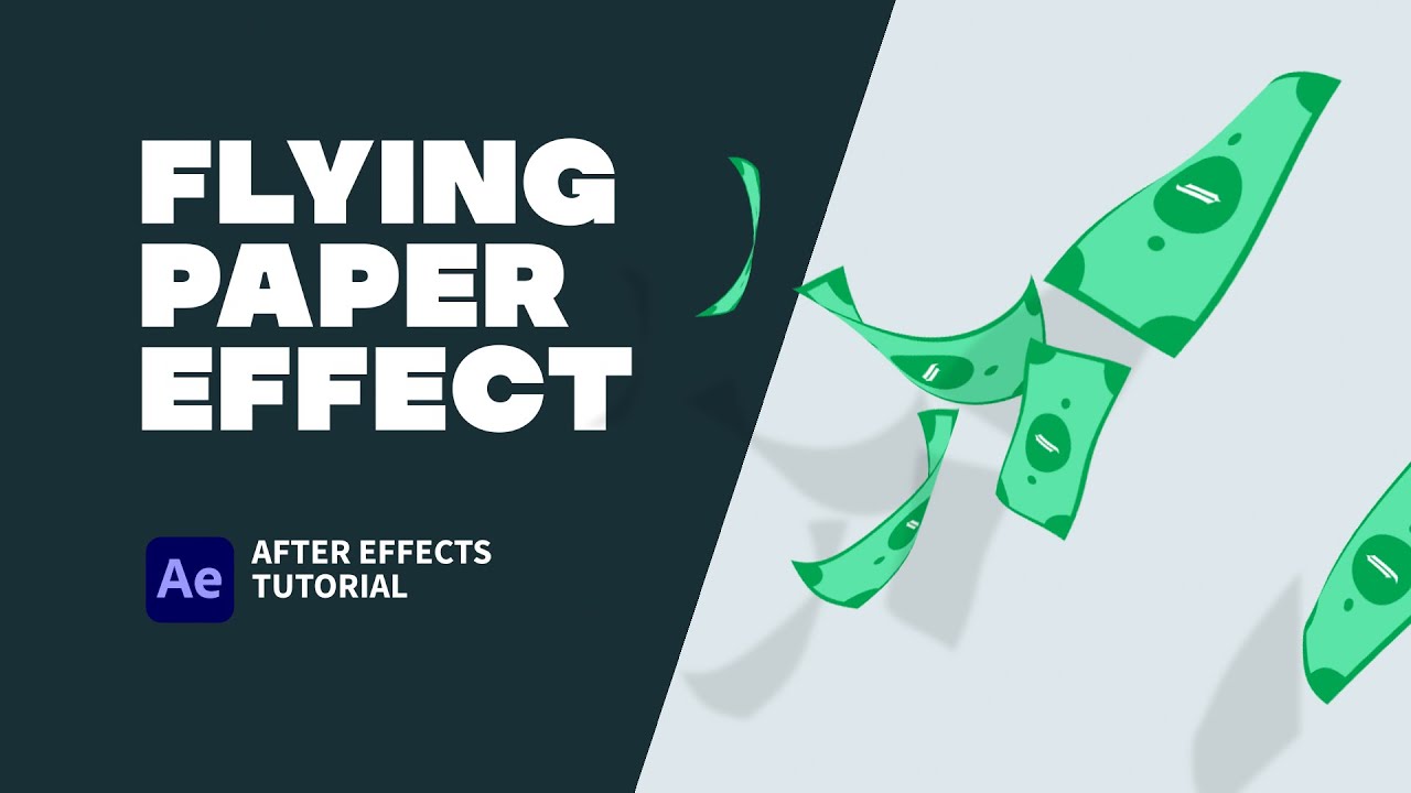 Flying Paper Effect After Effects Tutorial Youtube