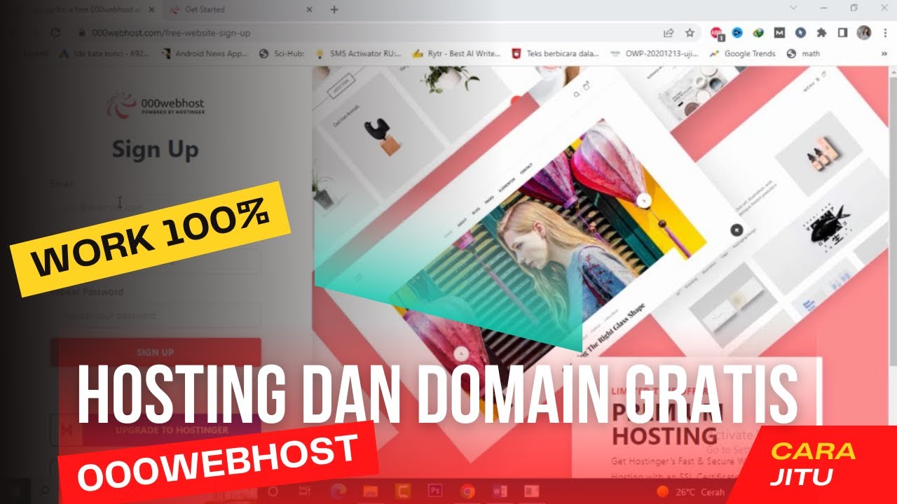 Cara Membuat Domain Dan Hosting Gratis Di 000webhost Youtube