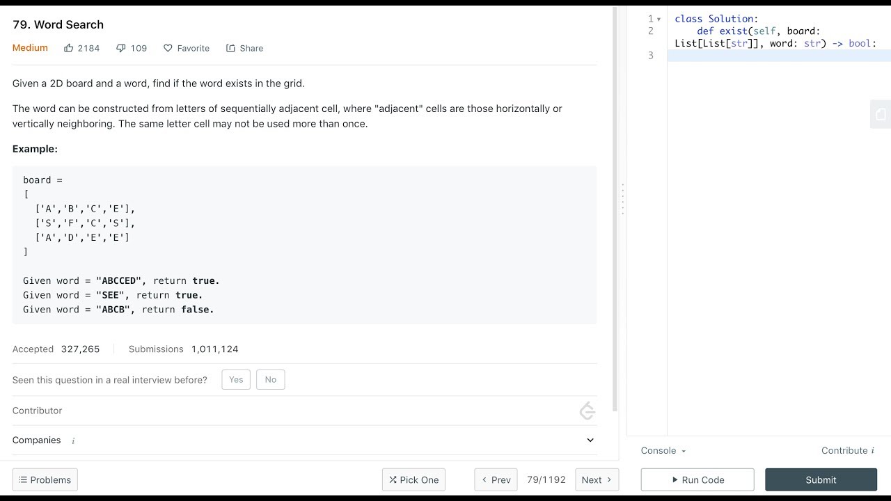Amazon Coding Interview Question Word Search Youtube