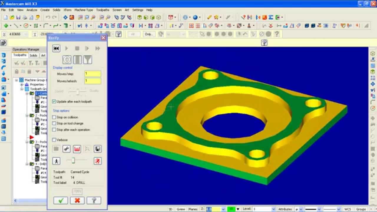 Tutorial Mastercam X3 Multi Toolpath Youtube
