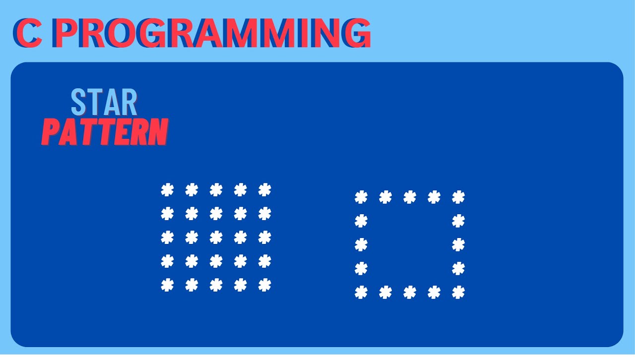 Star Patterns In C Programming Solid Rectangle In C Hollow