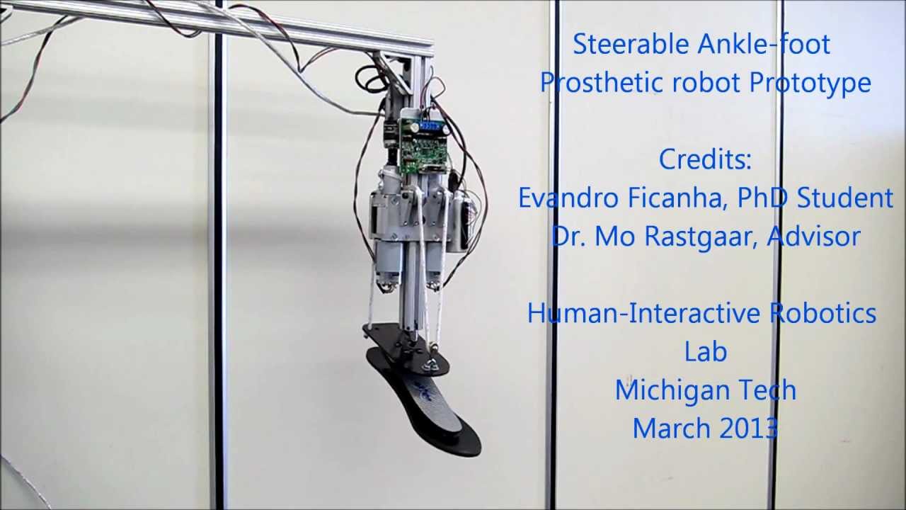 Steerable Ankle Foot Prosthetic Robot A Prototype Youtube