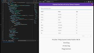 Flutter Datatable With Pagination Sorting And Filtering Doovi