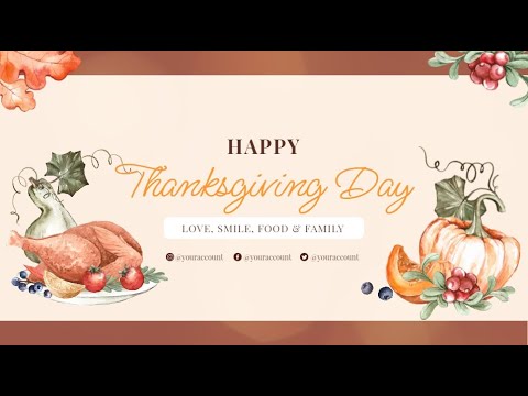 Free Thanksgiving Photo Collage Greeting Slideshow Video Template