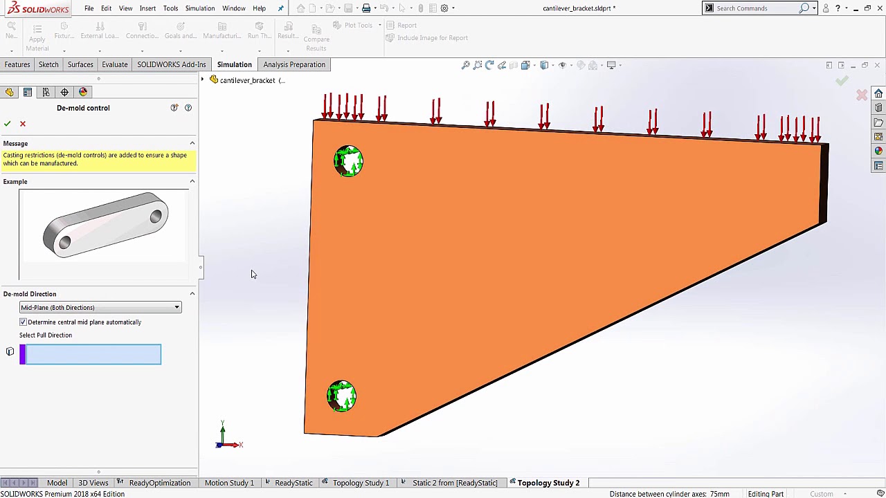 Solidworks Simulation Topology Optimization Youtube