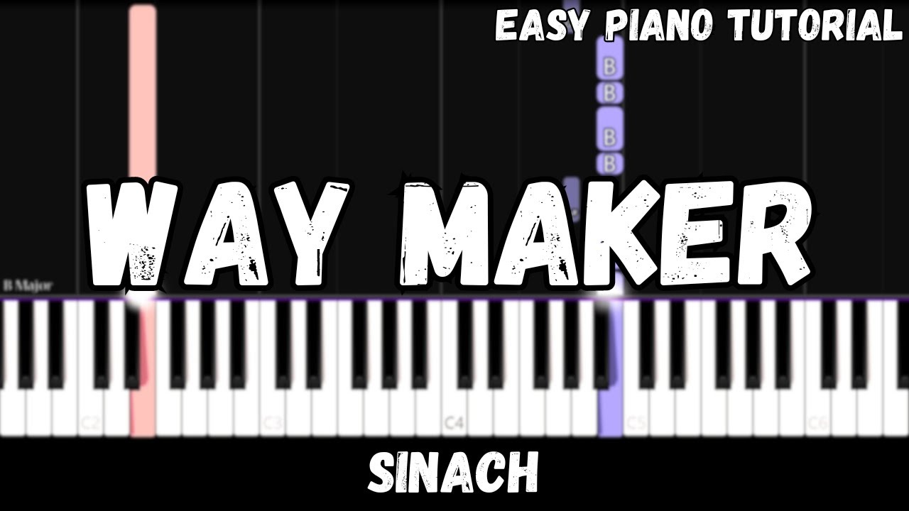 Sinach Way Maker Easy Piano Tutorial Youtube