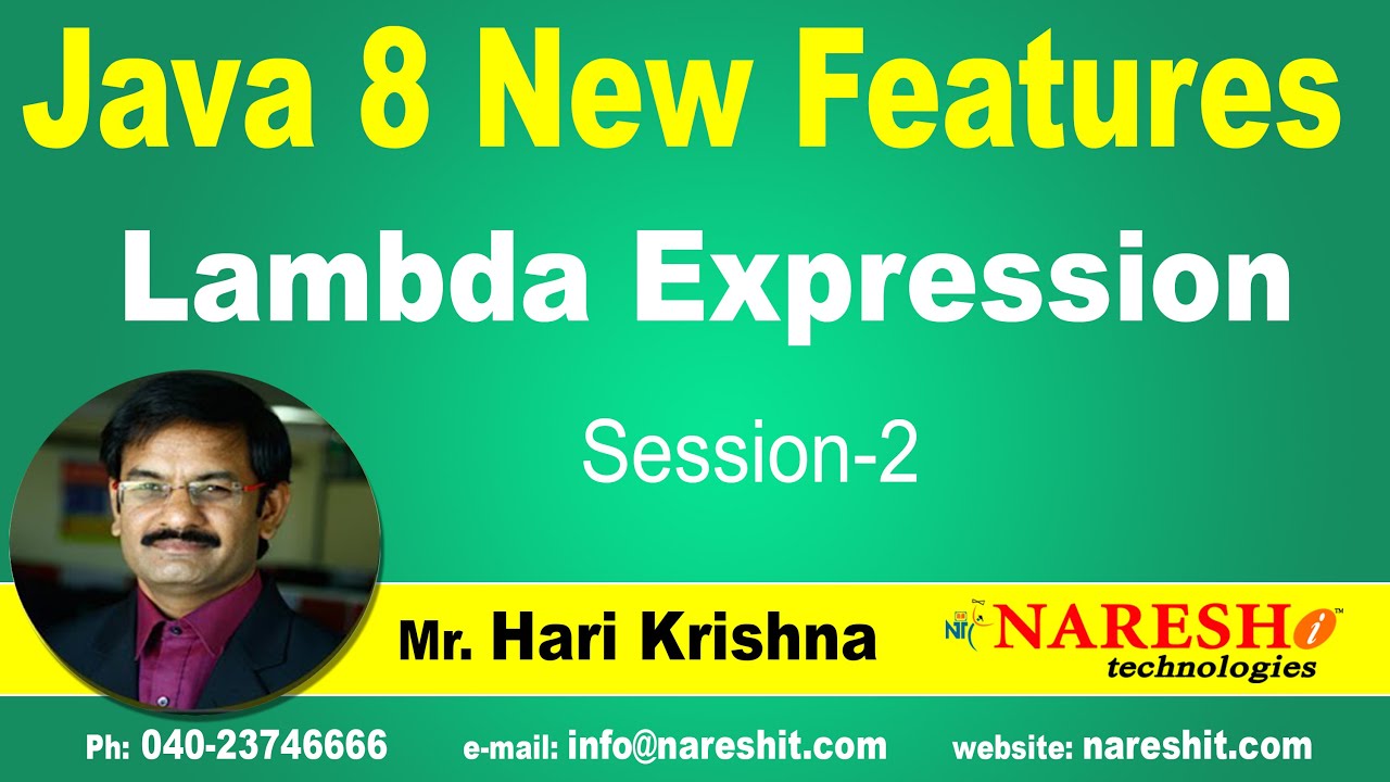 Java 8 New Features Lambda Expression Session 2 By Mr Hari
