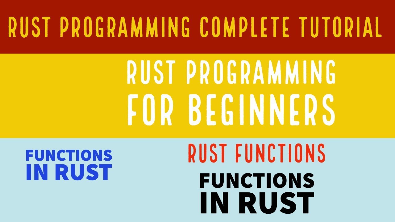 Rust Programming Complete Tutorial For Beginners Functions In Rust Part