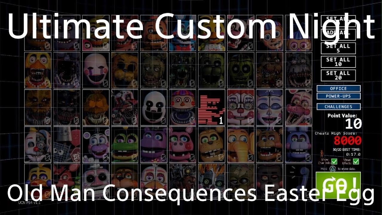 Ultimate Custom Night Old Consequences Easter Egg Youtube