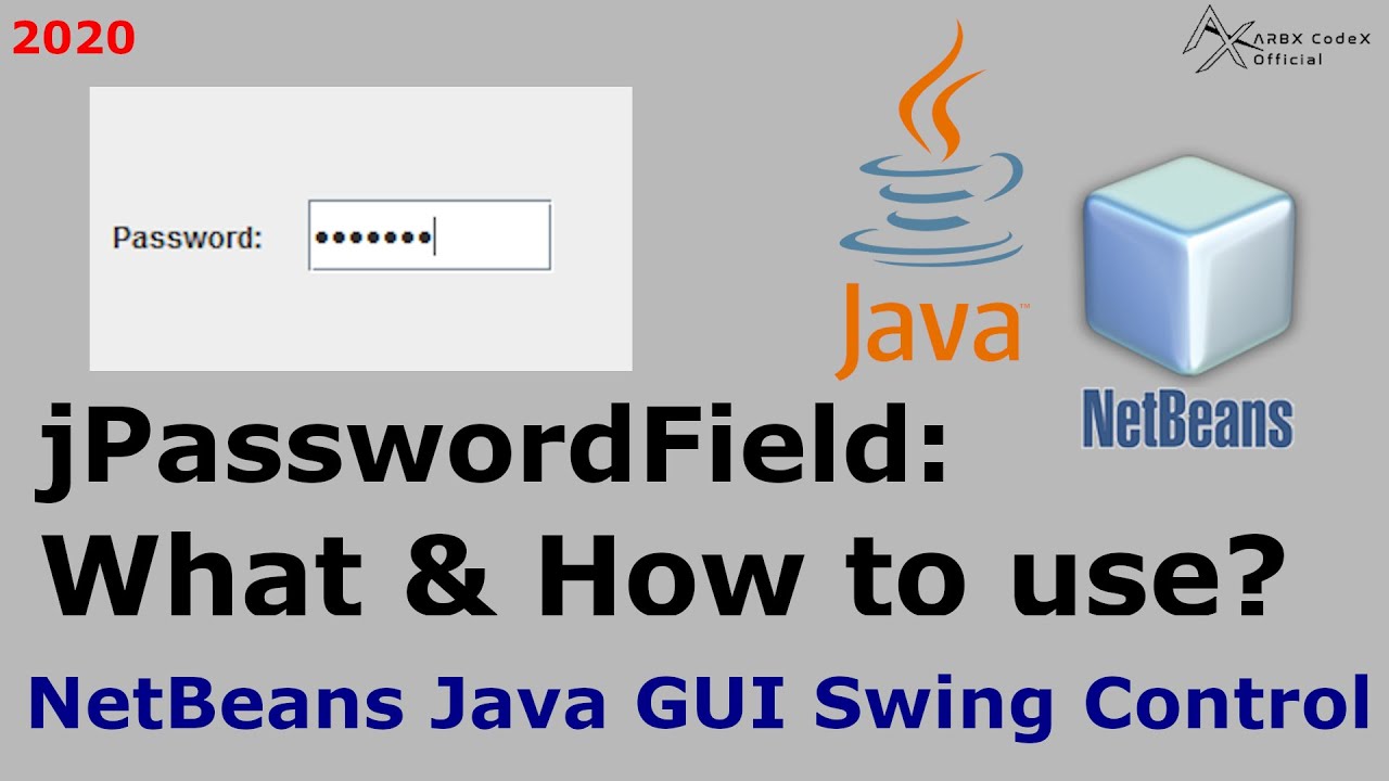 Jpasswordfield What How To Use Netbeans Java Gui Control Basics