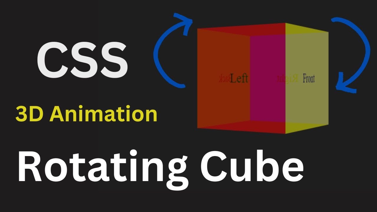 3d Rotating Cube Animation Using Html Css Youtube