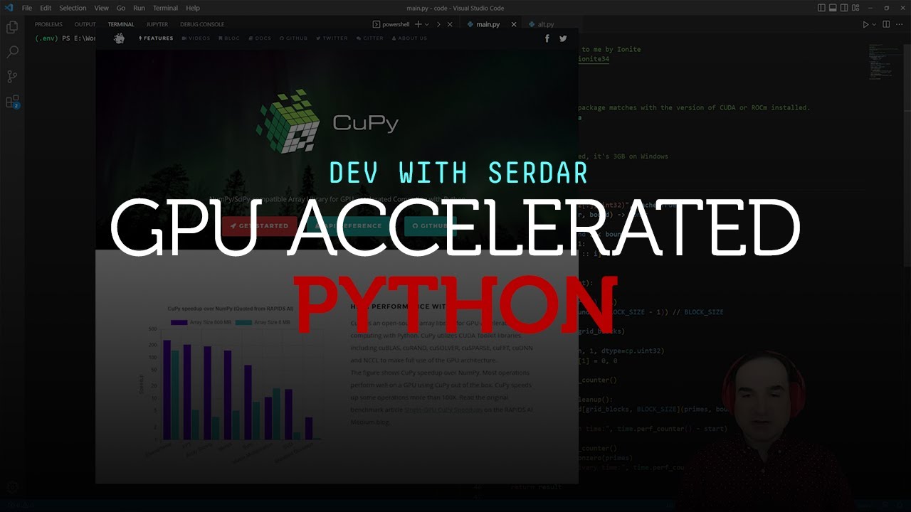 Gpu Accelerated Python With Cupy And Numba S Cuda Youtube