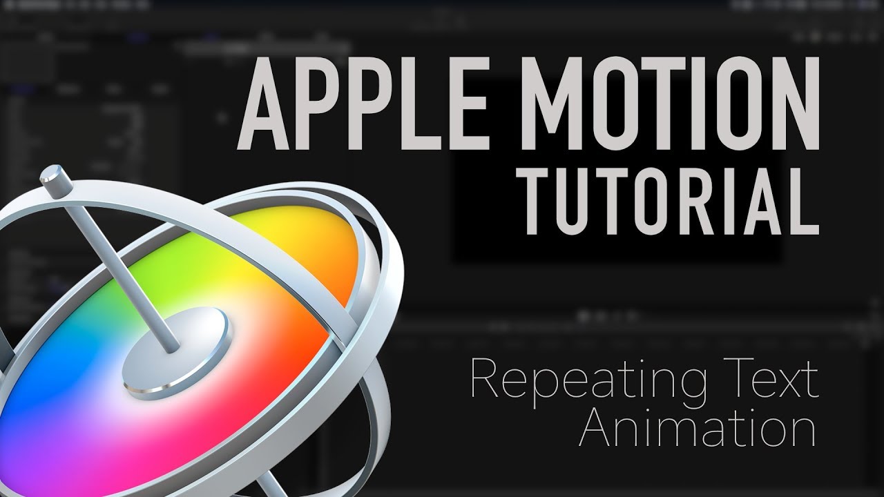 Apple Motion Tutorial Repeated Text Animation Youtube