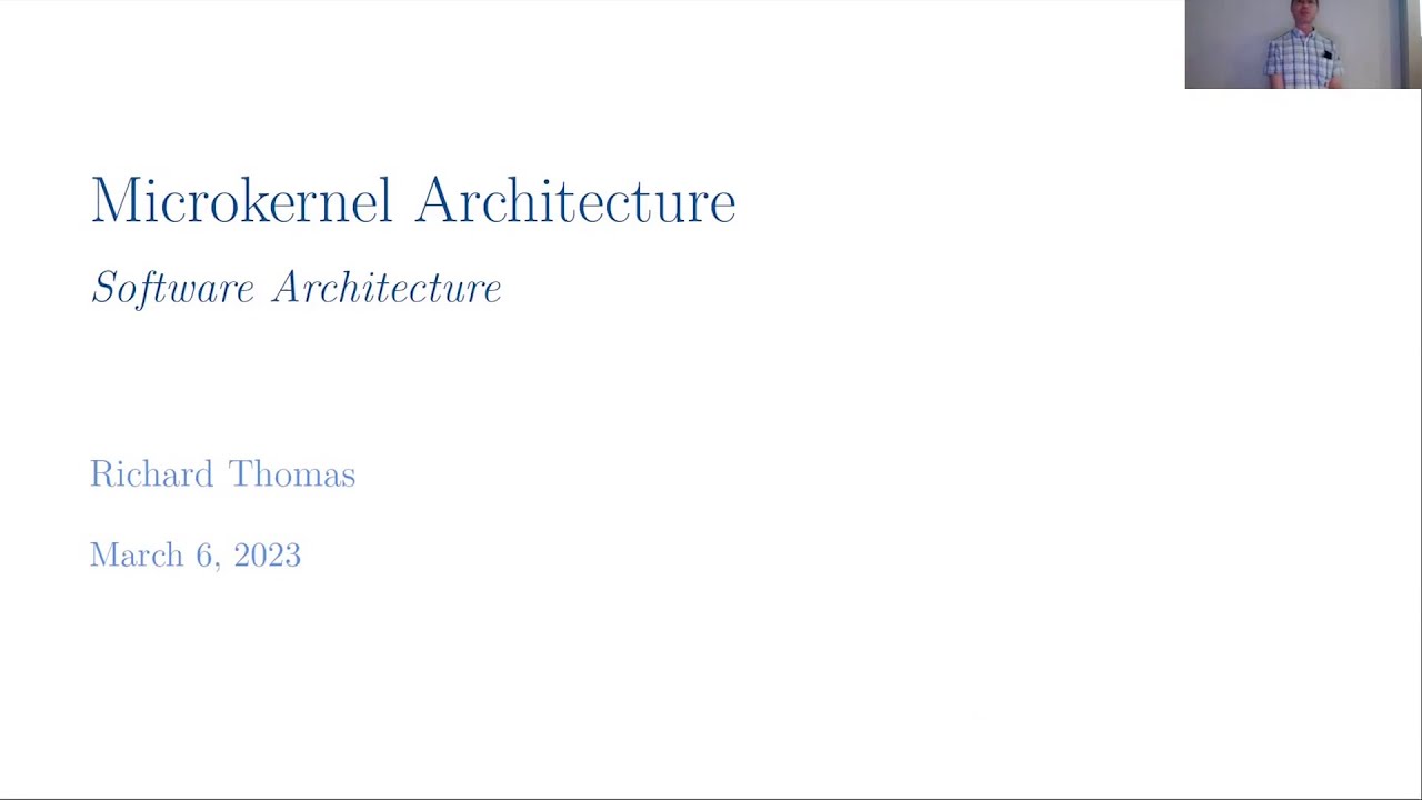Microkernel Software Architecture Youtube
