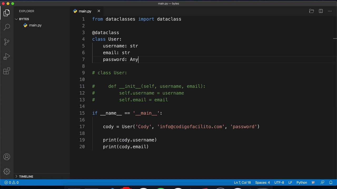 Dataclasses En Python Youtube
