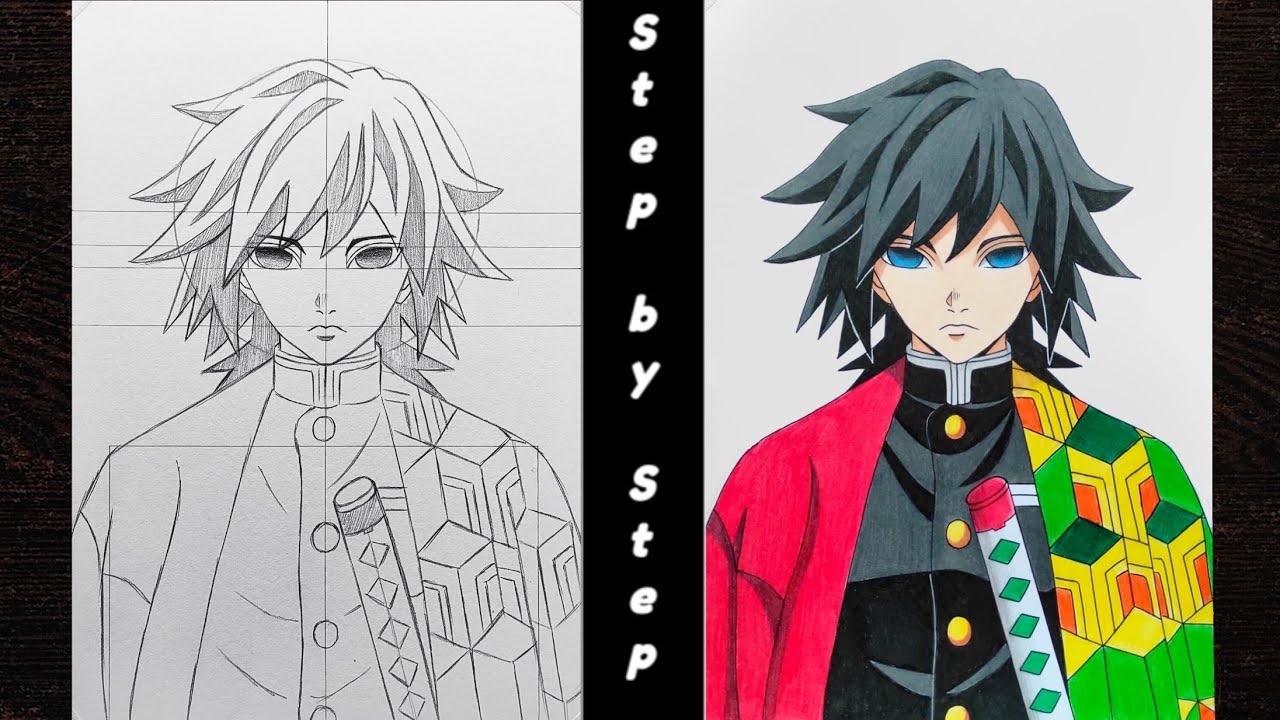 How To Draw Giyu Tomioka Sketchok Easy Drawing Guides – eroppa