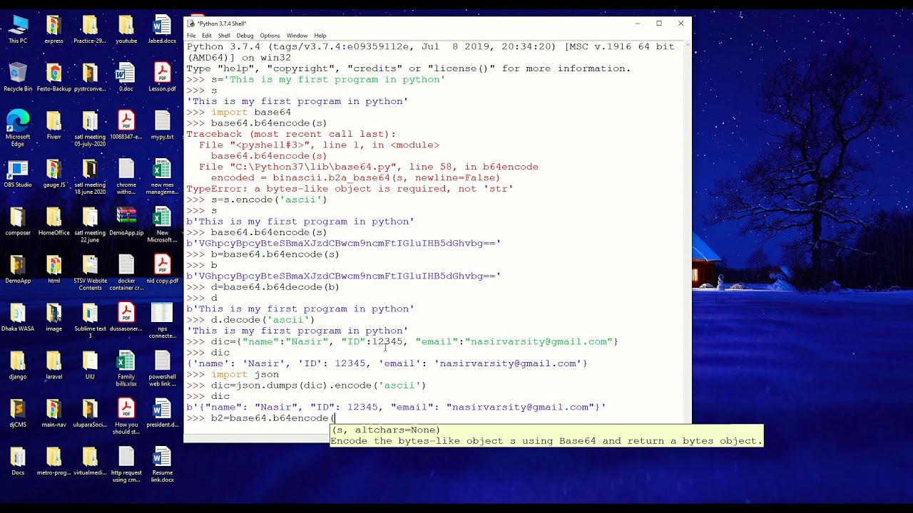 Python Base64 Encode Decode Bangla Tutorial Youtube