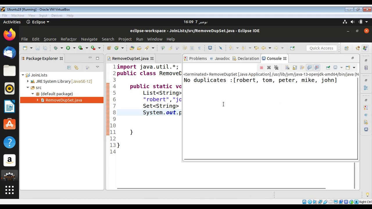 How To Remove Duplicates From Collection Using Set In Java Youtube