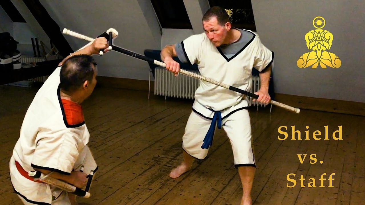 Awud Basic Shield Vs Quarterstaff Training And Techniques Defensive