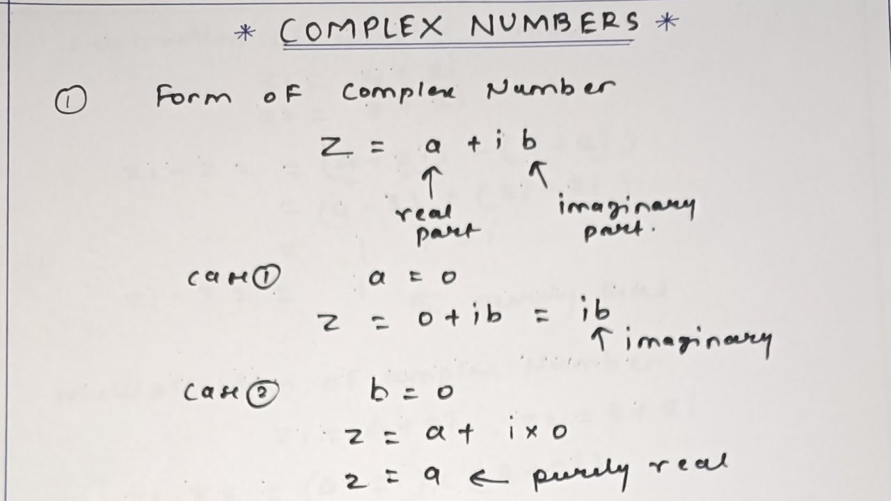 Complex Numbers Complex Numbers Engineering Mathematics Youtube
