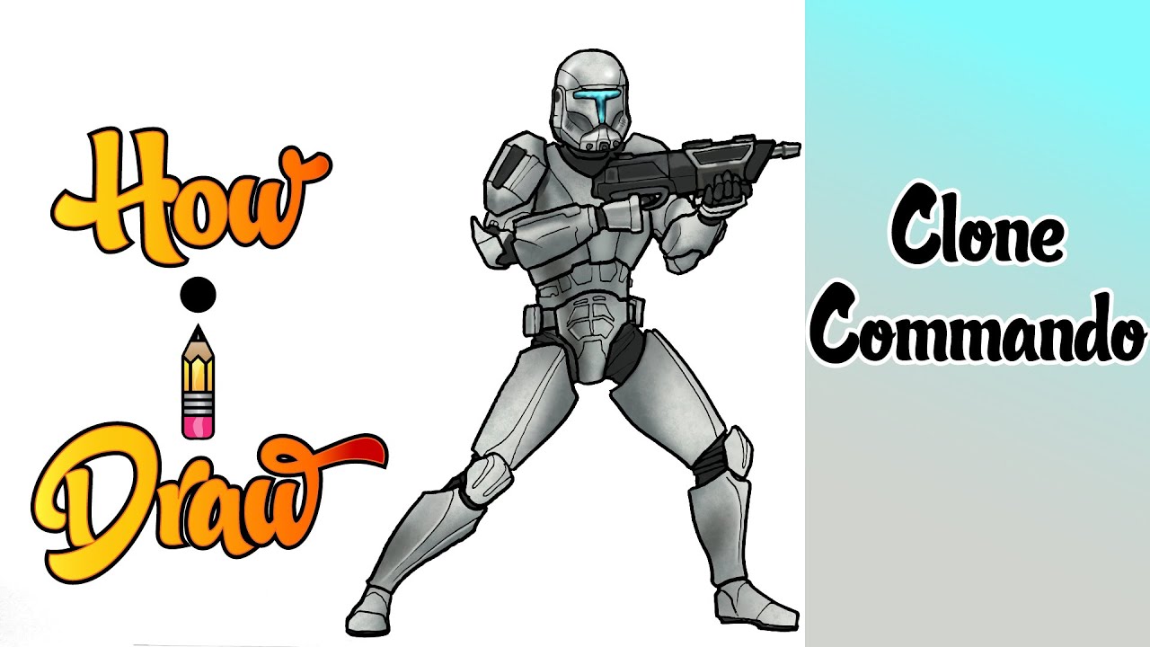How I Draw A Clone Commando From Star Wars Battlefront How To Draw