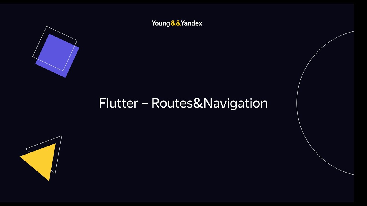 Flutter Routes Navigation Youtube