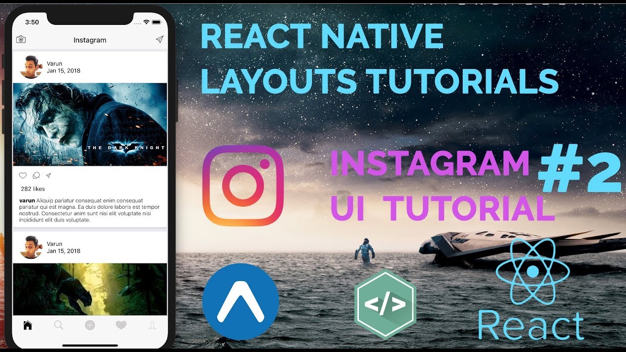 2 Instagram Ui Tutorial React Native Layout Ui Series Youtube