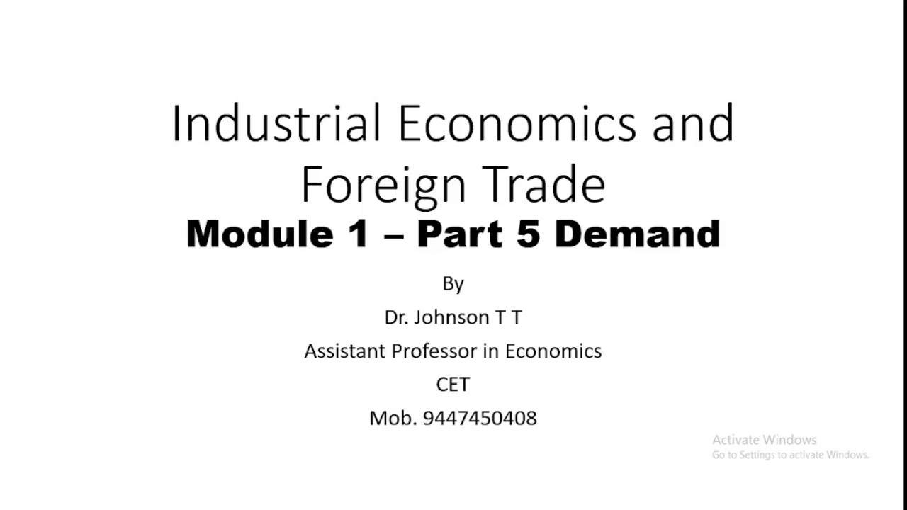 Module 1 Part 5 Demand Youtube