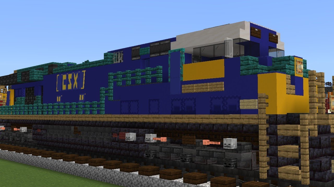 Minecraft Csx Et44ah Locomotive Time Lapse Speed Build Youtube