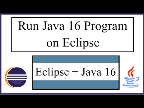 How To Run Java 16 Program On Eclipse Ide Youtube