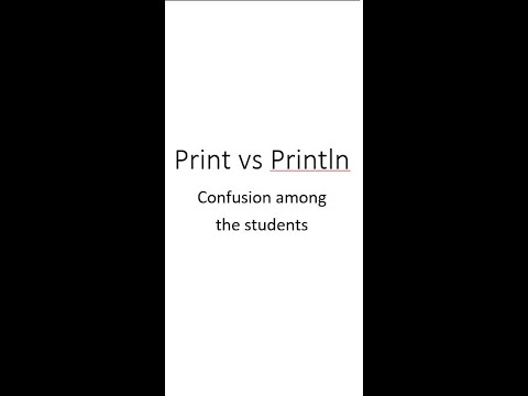 Print Vs Println In Java Youtube