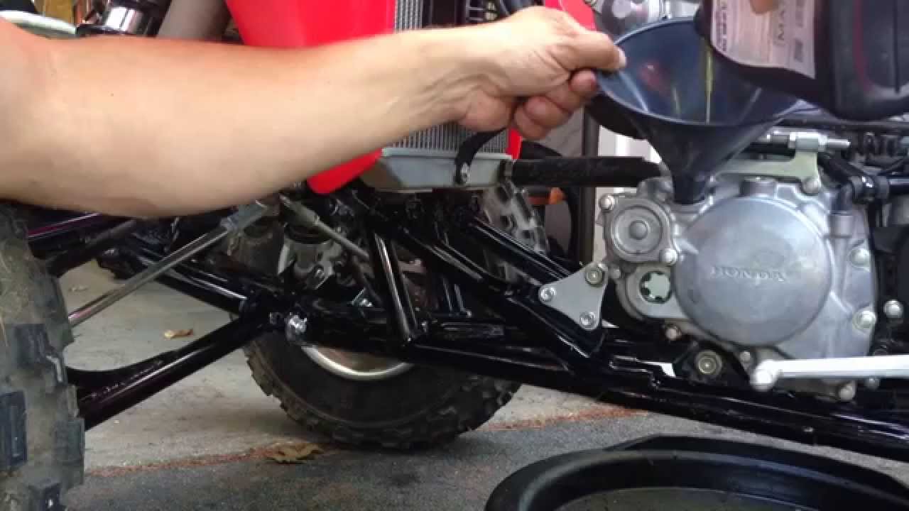 How To Change Oil And Filter On A Honda Trx450r Youtube