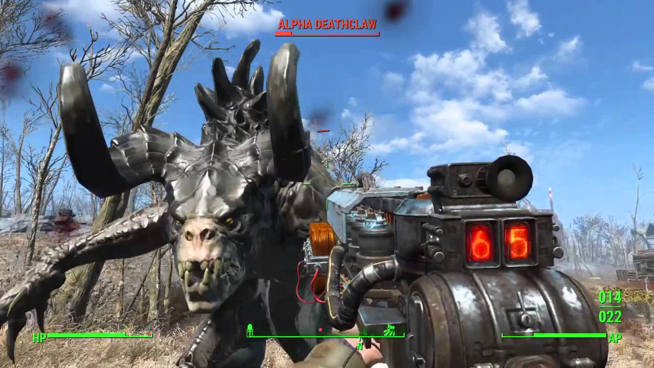 Fallout 4 Deathclaws Attack Settlement Youtube