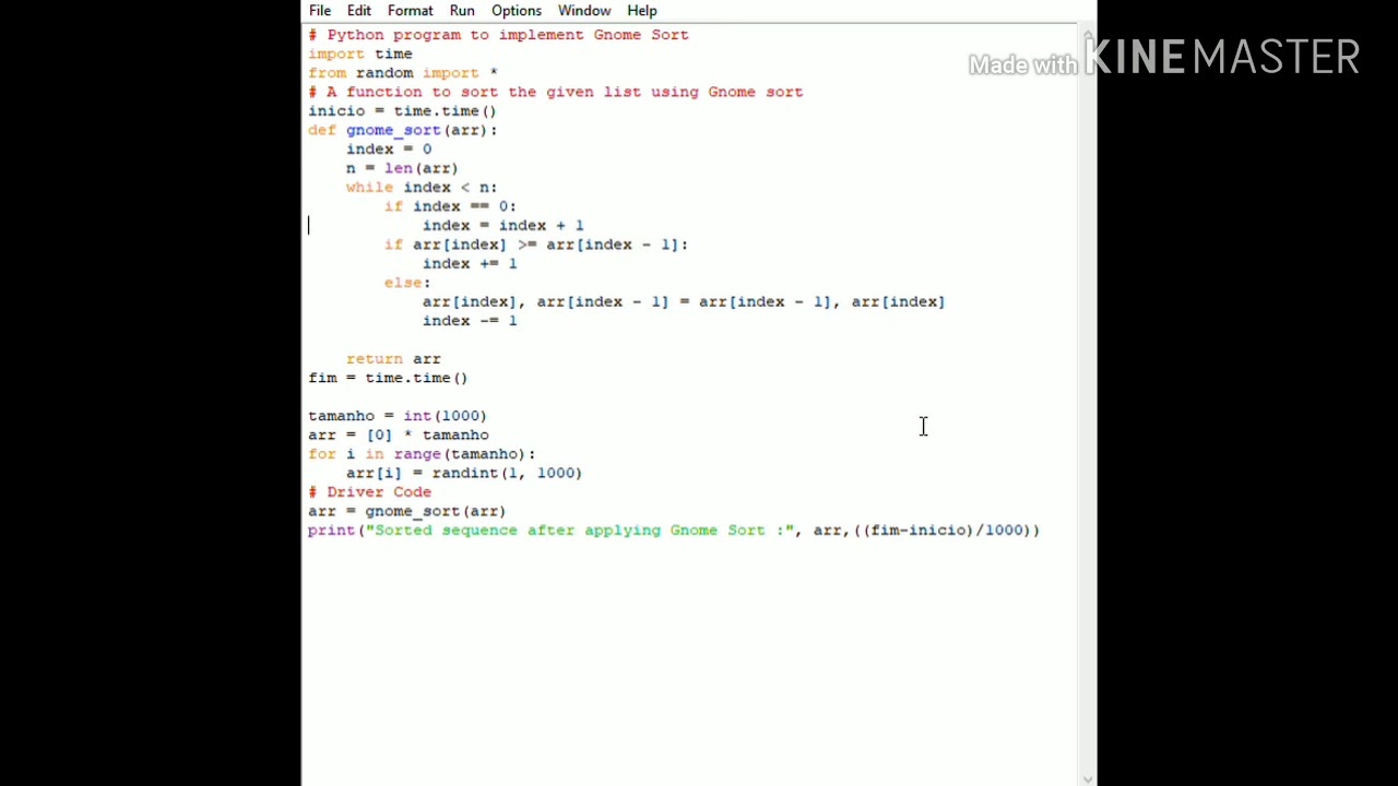 Algoritmo De Ordenação Gnome Sort Youtube