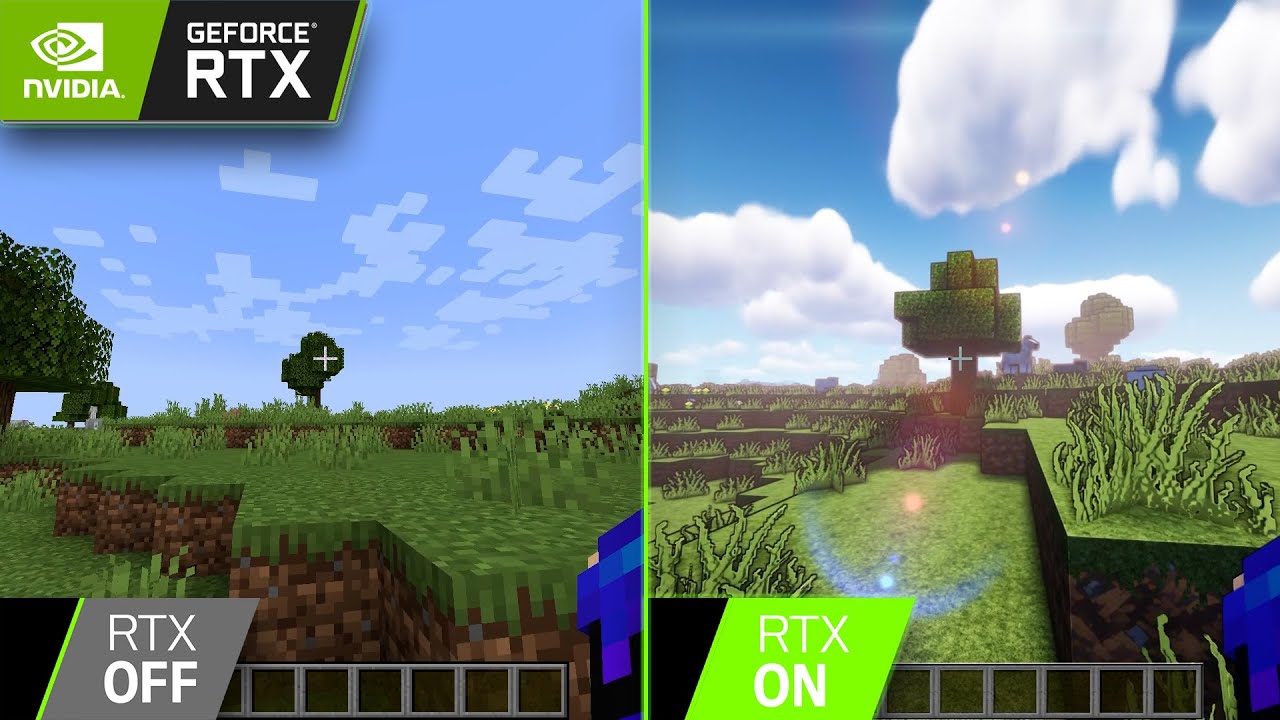 Minecraft Rtx On Vs Rtx Off Youtube