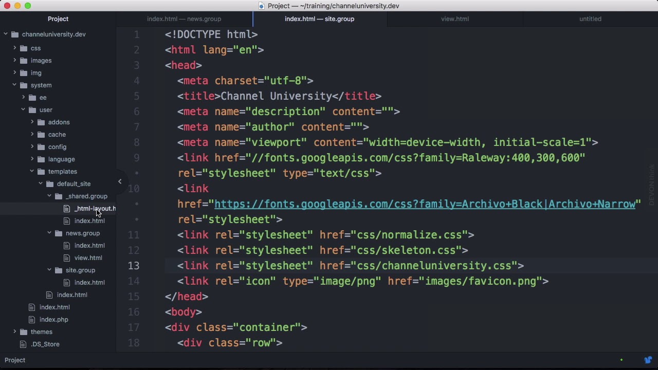 Expression Engine Using Layouts Youtube