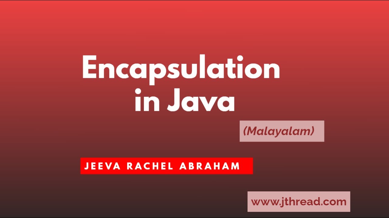 Encapsulation In Java Malayalam Youtube