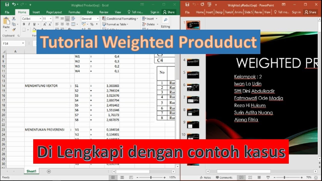 Tutorial Sistem Pendukung Keputusan Metode Weighted Product Menggunakan