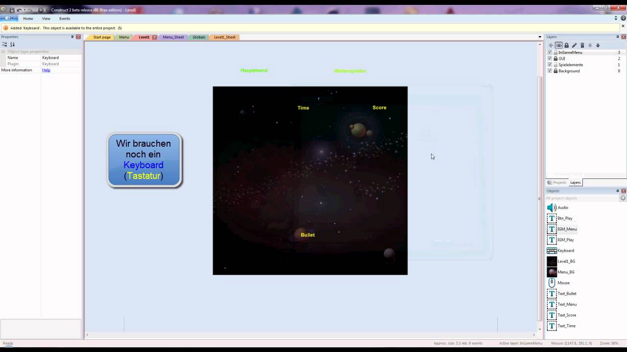 Construct 2 Tutorial Part Ii Deutsch Youtube