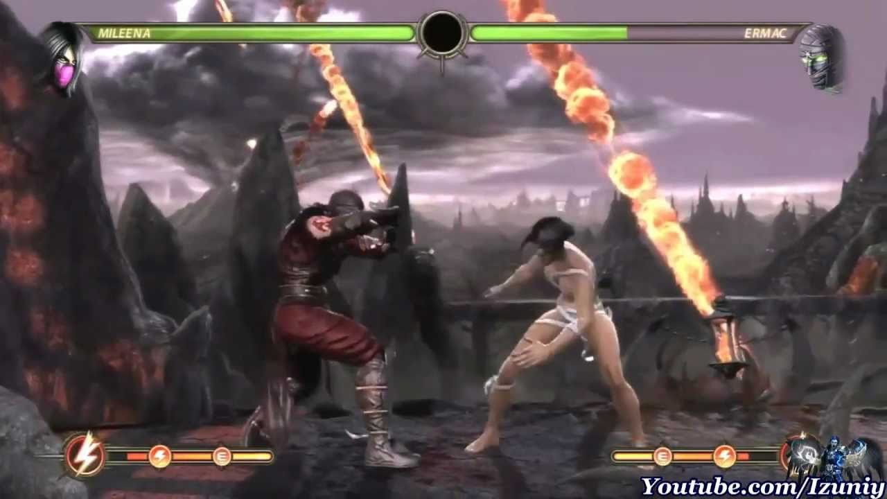 Mortal Kombat 9 Sexy Mileena In Hot Flesh Pit Costume Vs Ermac