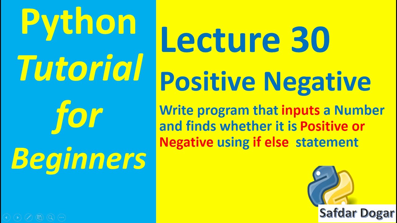 Python Program Number Is Positive Negative Or Zero Using If Else