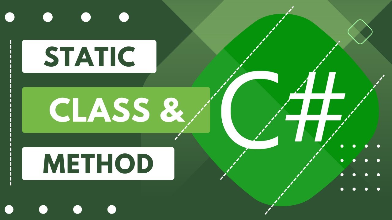 C Static Class And Static Method Youtube