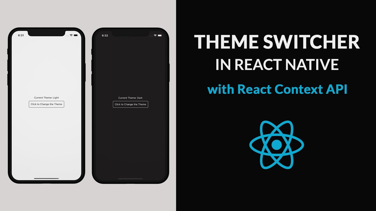 React Native Theme Switcher Light And Dark Theme Reactnative Youtube