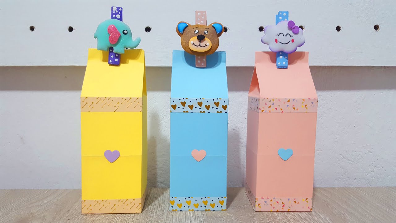 Caja De Regalo Con Cartulina Youtube