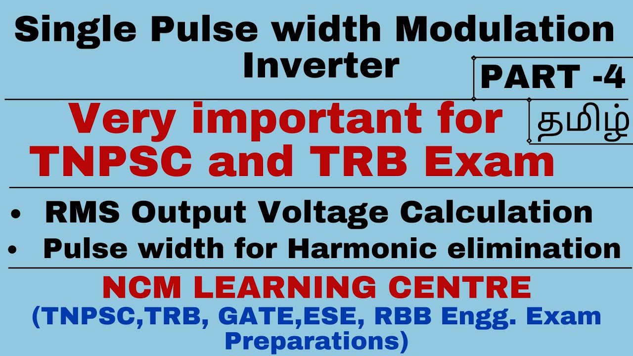 Single Pulse Width Modulation Inverter Power Electronics Full
