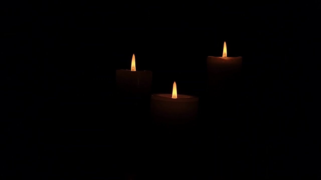 Three Burning Candles In The Dark Candle Dark Calm Youtube