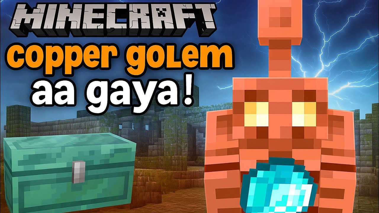 The Copper Golem Is Here Copper Update Minecraft Youtube